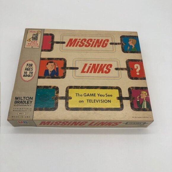Milton Bradley | Games | Vintage 964 Milton Bradley Missing Links The Game You See On Television ...